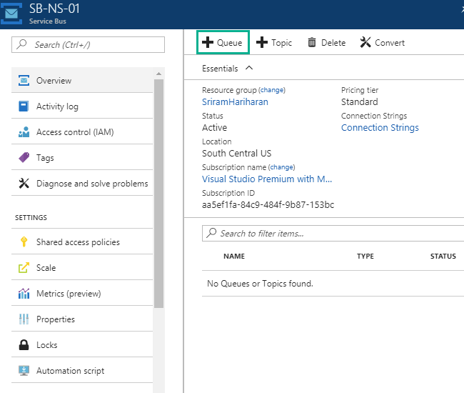 Azure Service Bus - Peek-Lock A Message From Queue Using Azure Logic Apps